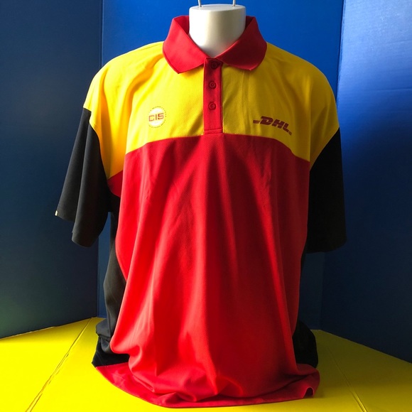 DHL | Shirts | Dhl Delivery Mens Polo Shirt Size 3xl Short Sleeve ...